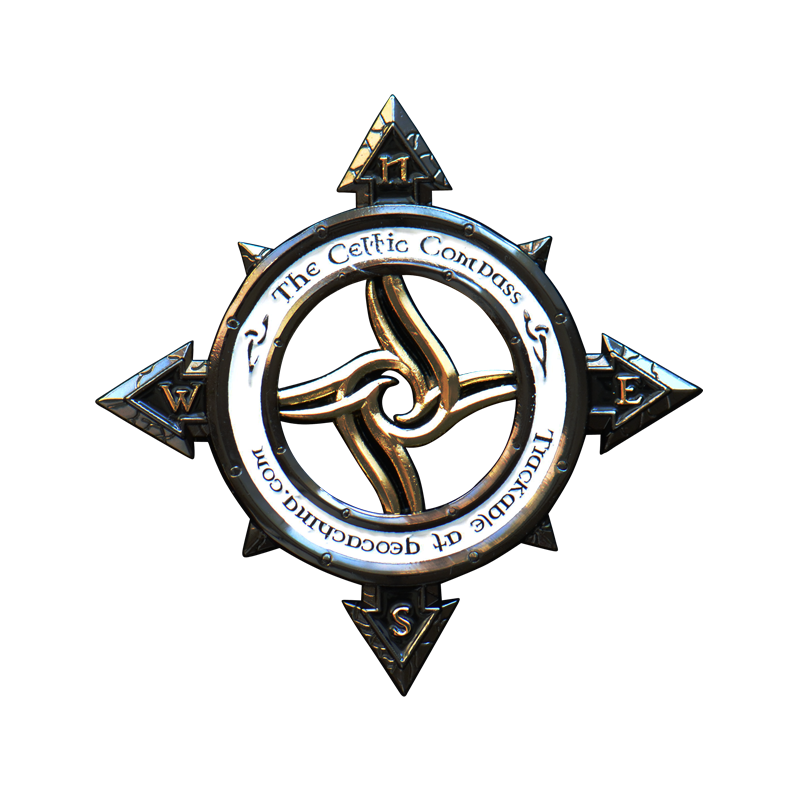 Celtic Compass Geocoin - Satin Black + GOLD - Extra Limited Edition